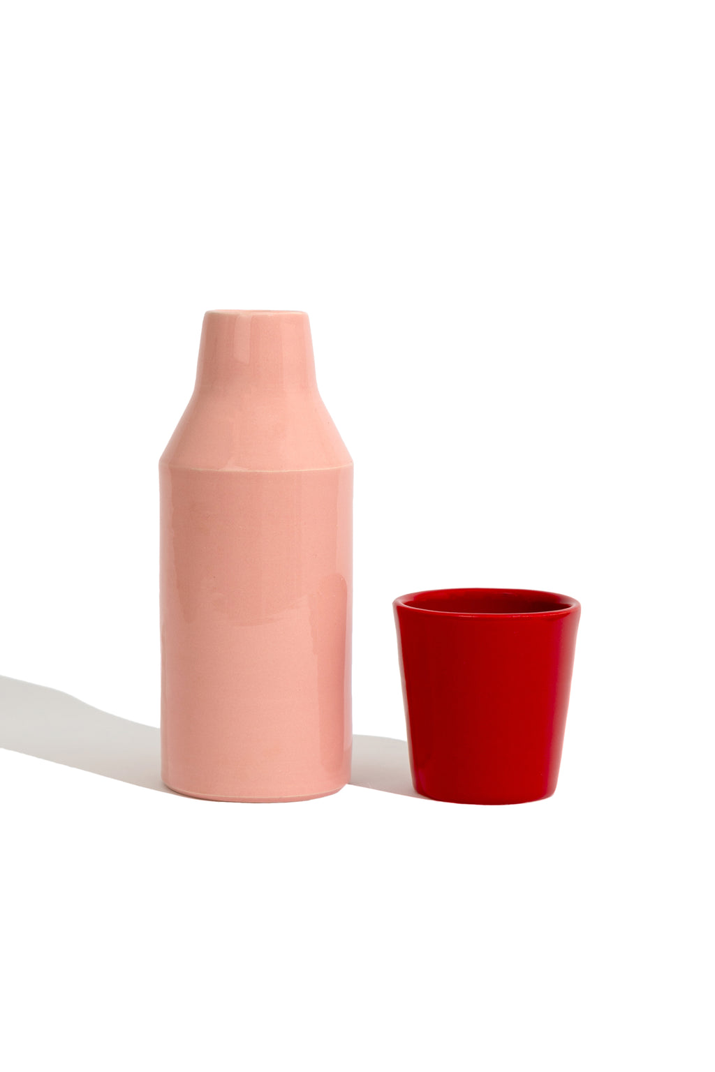 Ceramic Carafe & Cup (Pink) – Karavan Clothing