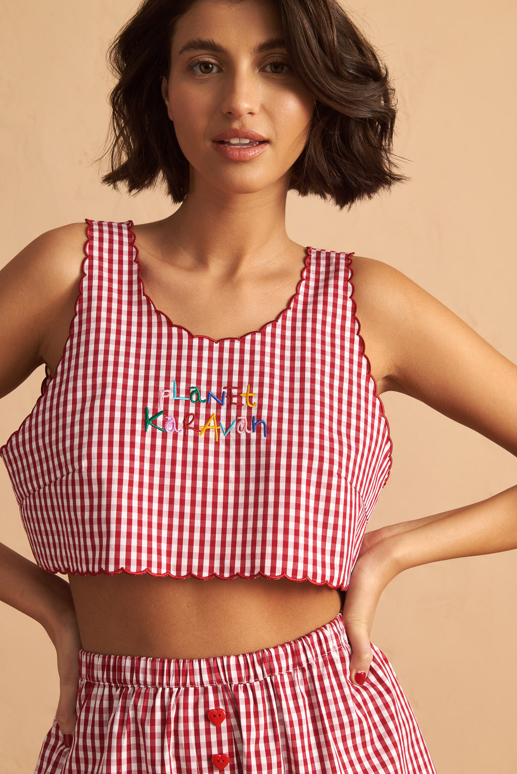 Checked Crop Top – Karavan Clothing