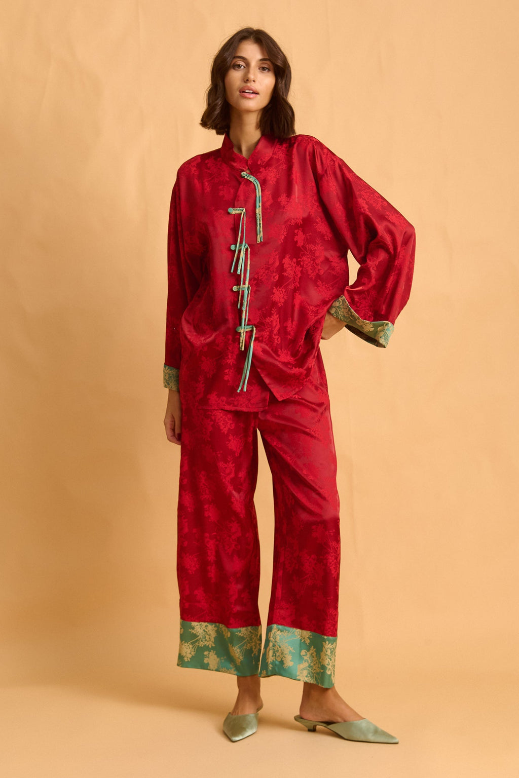 Mandarin Pants (Red) – Karavan Clothing
